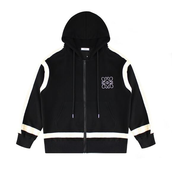 Loewe | Jackets & Coats | Loewe Webbing Chest Logo Zipper Hooded Jacket ...
